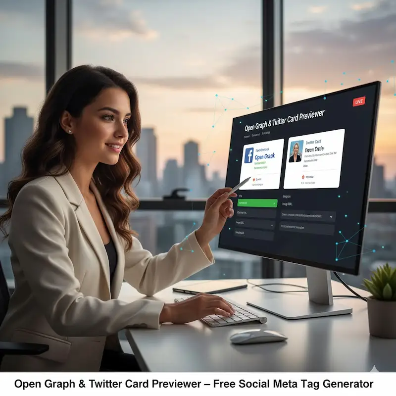 Open Graph & Twitter Card Previewer - Free Meta Tag Generator